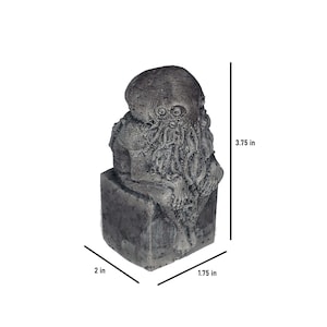 Cthulhu Stone Idol | Newspaper & Crate | Lovecraft Concrete Statue ...