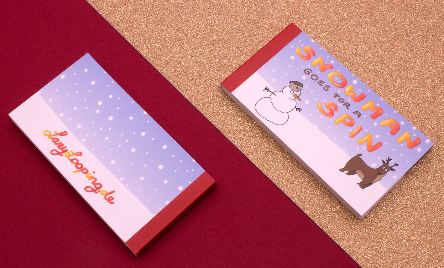 Flip Book Snowman Goes for a Spin - Etsy