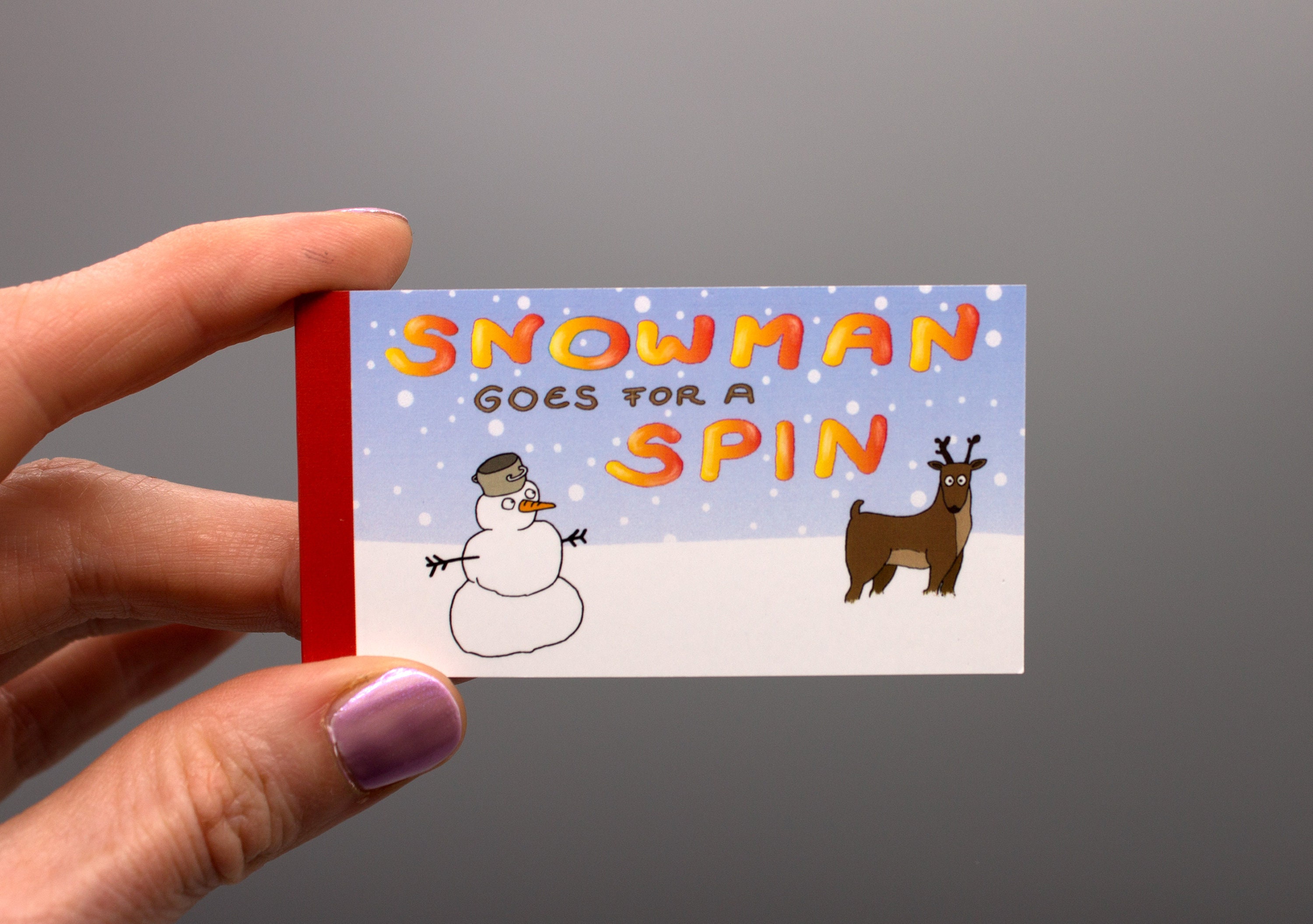 Flip Book Snowman Goes for a Spin - Etsy