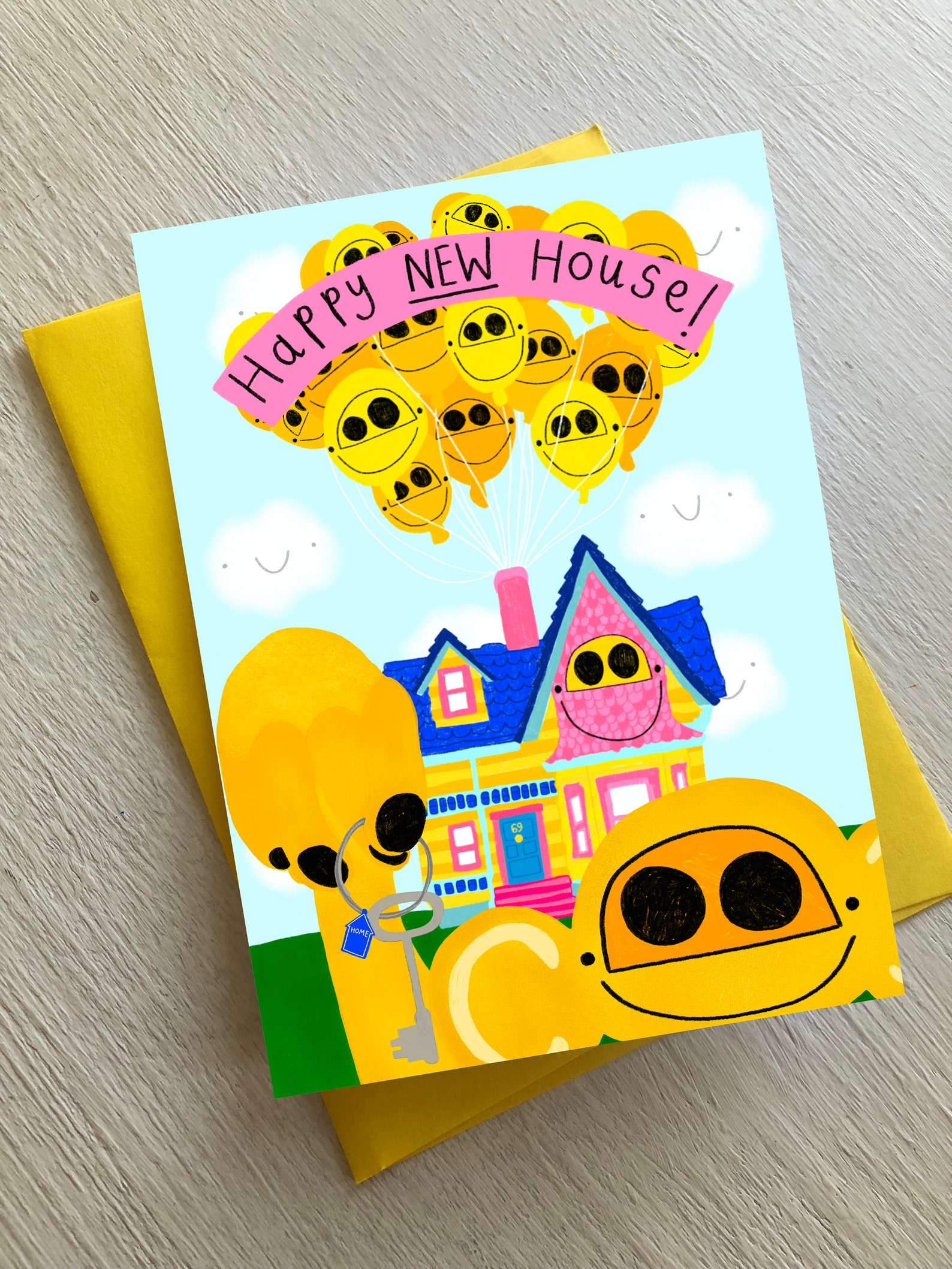Happy New House Card - Etsy