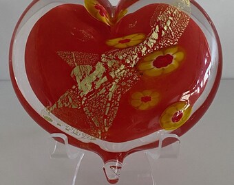 Broken Glass Heart on Canvas, Vintage Glass Art - Etsy