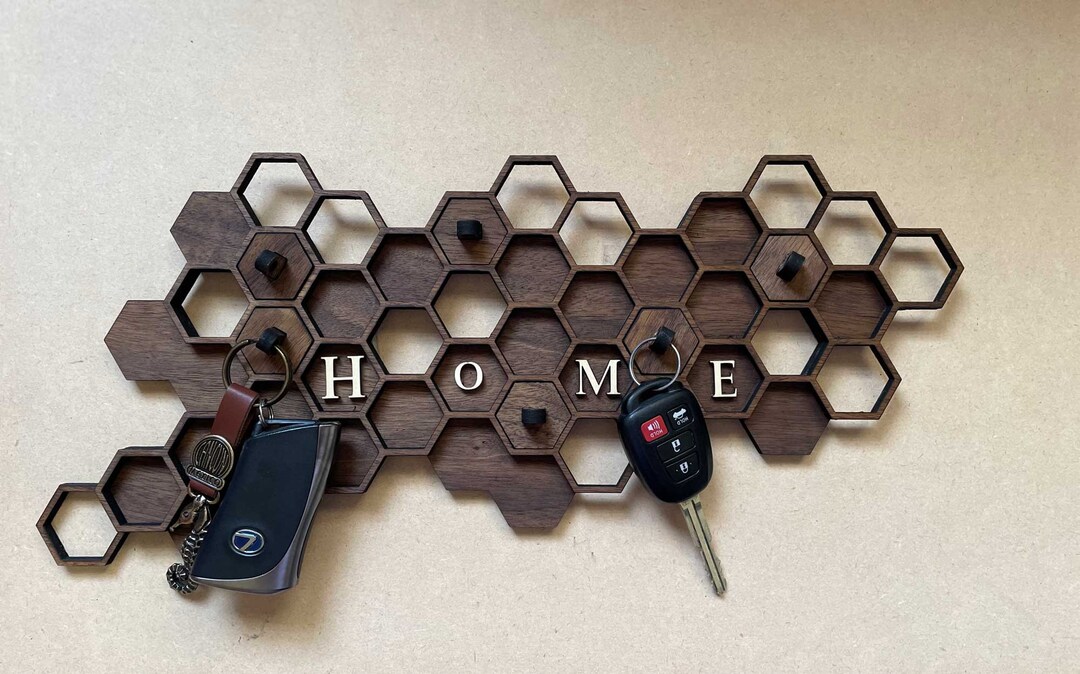 Honeycomb Key Holder,key Hooks,unique Key Holder for Wall,key Rack,key ...