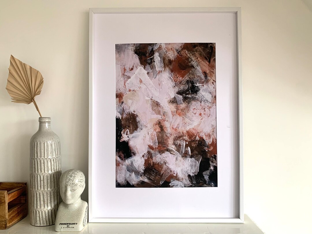 Muted Abstract Art Print, Brown Neutral Home Decor - Etsy