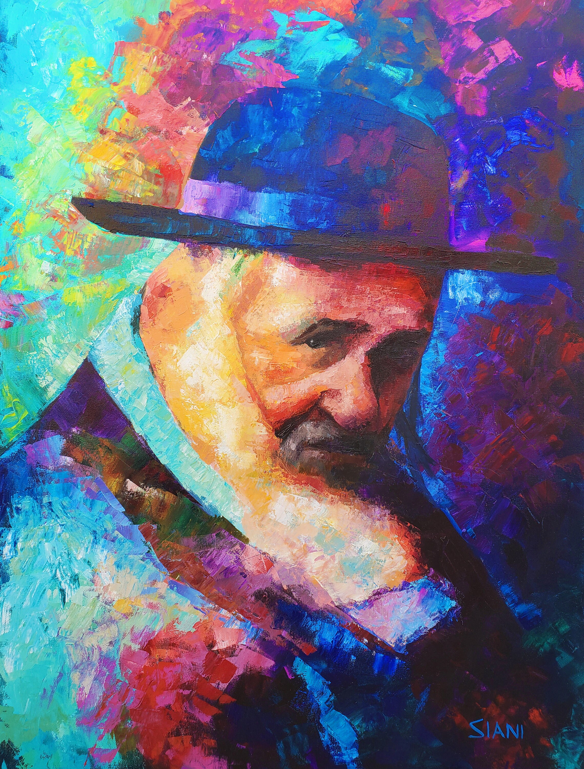 Reb Shayeleh Kerestirer Portrait - Original Acrylic Painting on Canvas ...