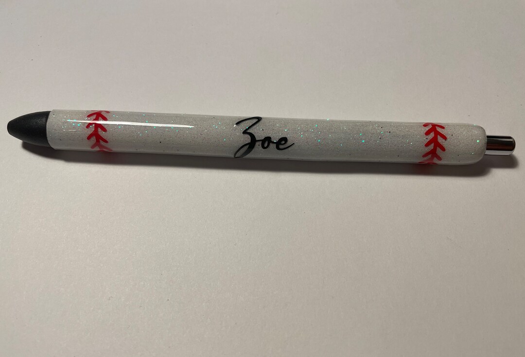 Baseball Themed Glitter Epoxy Pen - Etsy