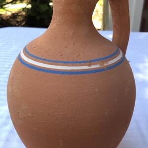 Earthenware Red Clay Pitcher With a Cup, Pottery Terra Cotta Jug ...