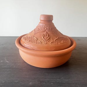Small Tajine Cooking Pot, Unglazed Clay Tagine Dish, Handmade ...