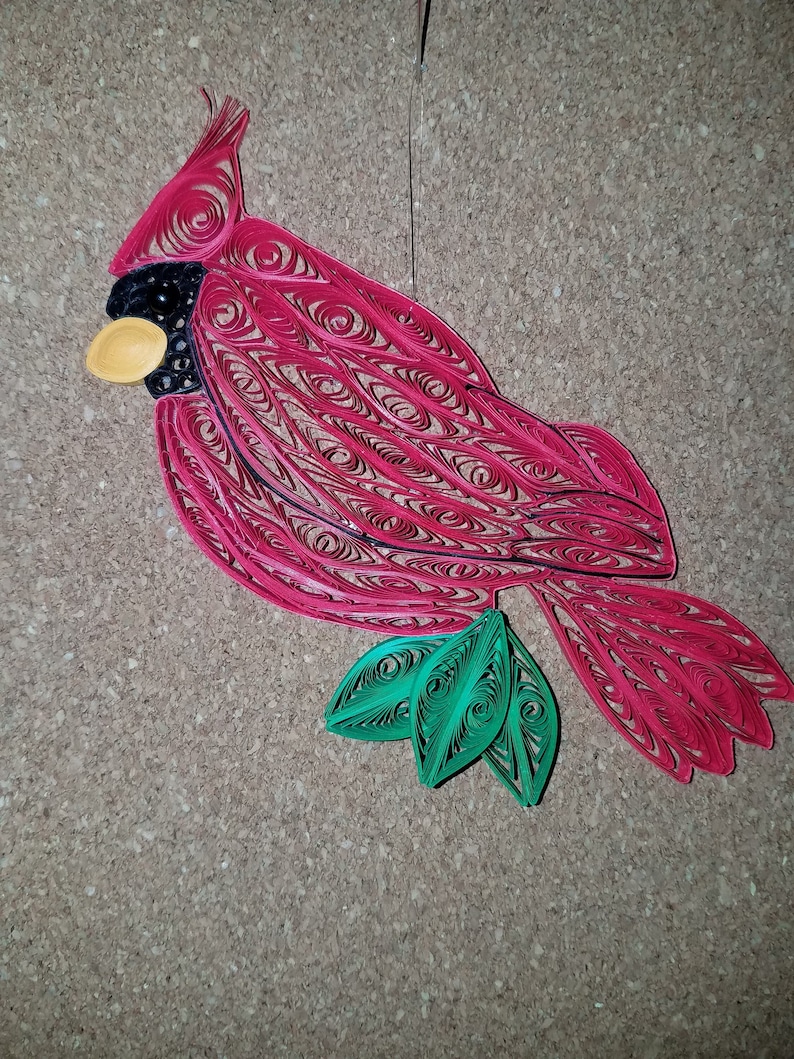 Quilled Cardinal Ornament - Etsy