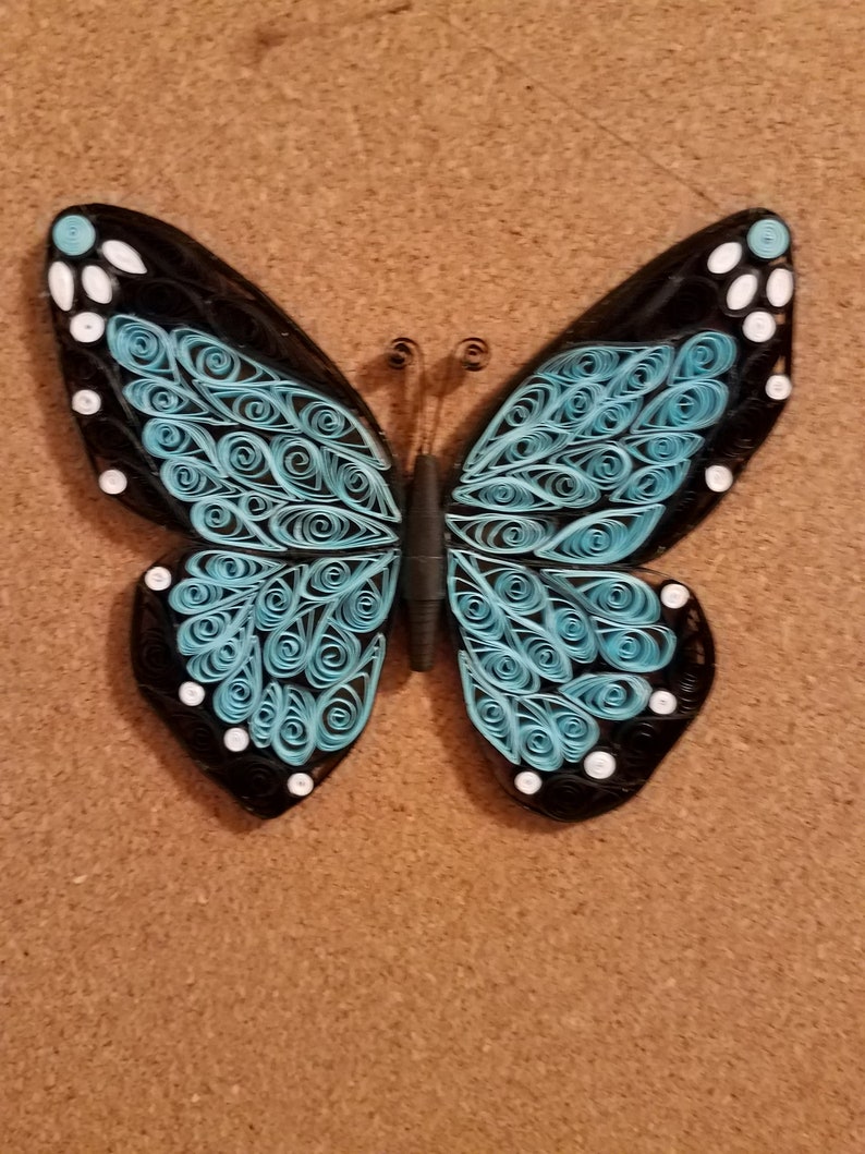 Quilled Blue Butterfly Ornament - Etsy