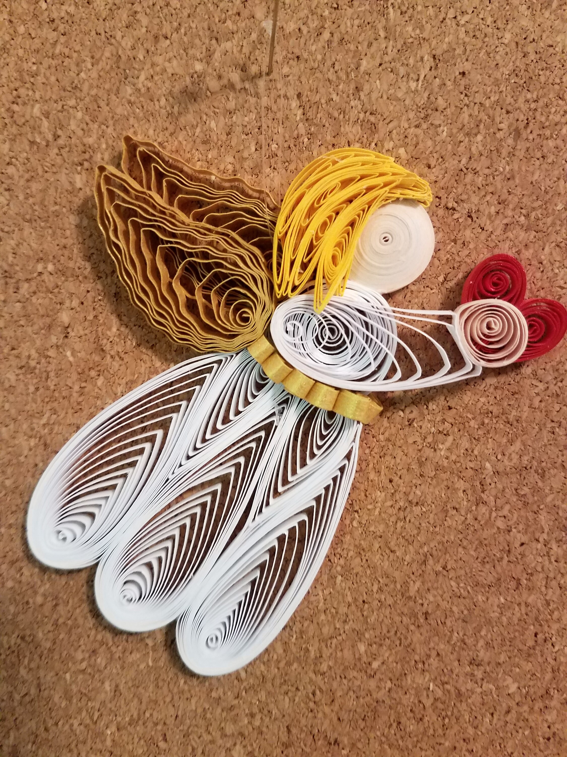 Quilled Angel With Yellow Hair - Etsy