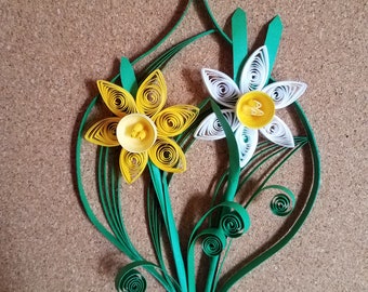 Quilled Daffodils for Mothers Day - Etsy