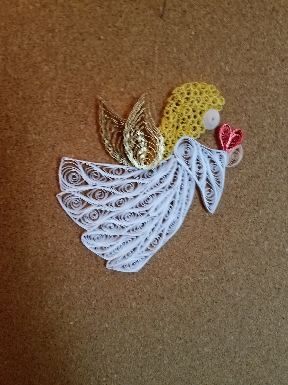 Quilled Angel Ornament light Yellow Hair - Etsy