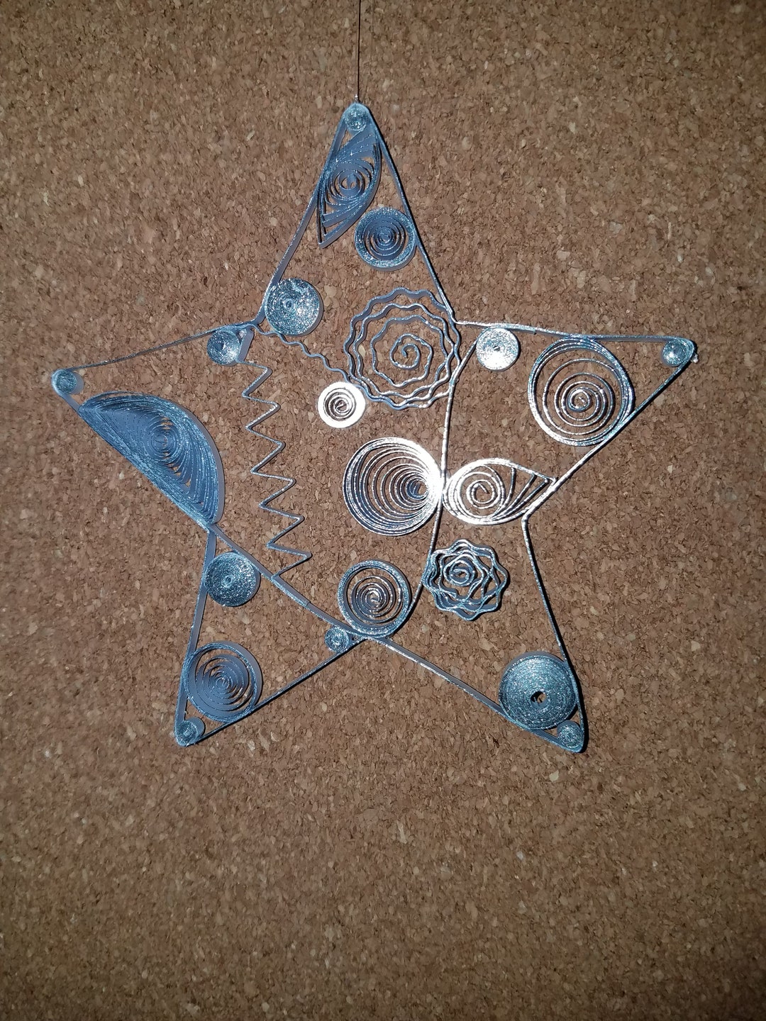 Quilled Silver Star Ornament - Etsy