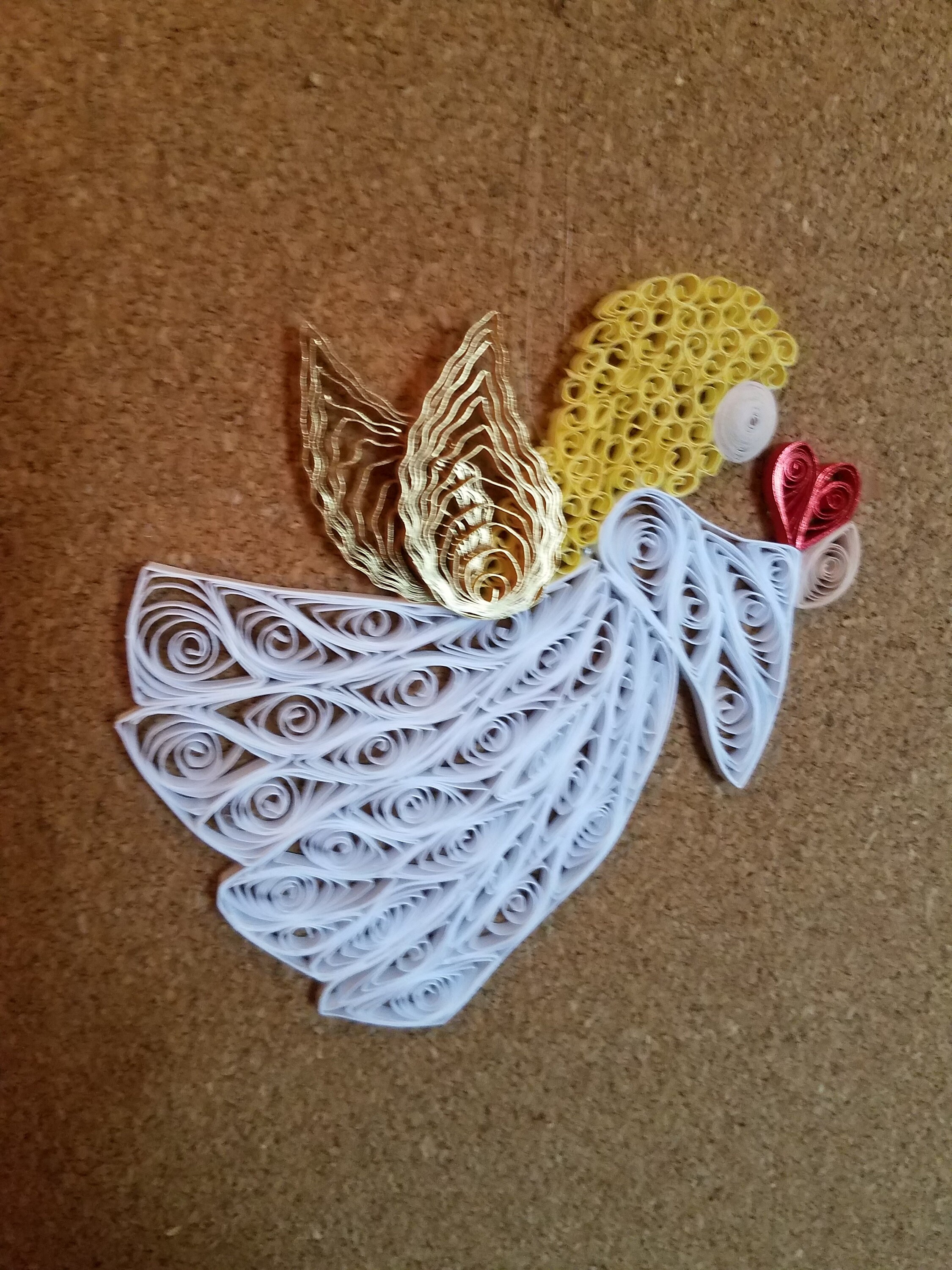 Quilled Angel Ornament light Yellow Hair - Etsy