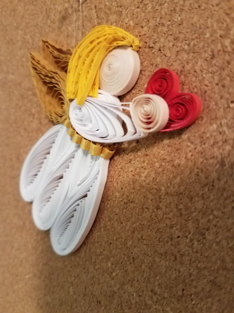 Quilled Angel With Yellow Hair - Etsy