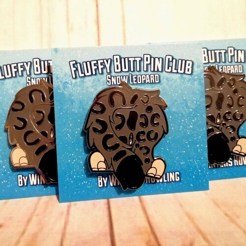 Snow Leopard Enamel Pin - Etsy