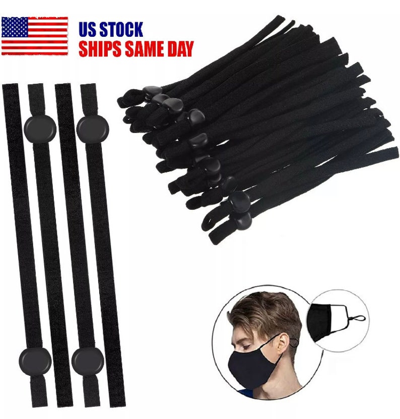 5 Long Soft Elastic With Stoppers Elastic With Adjuster - Etsy