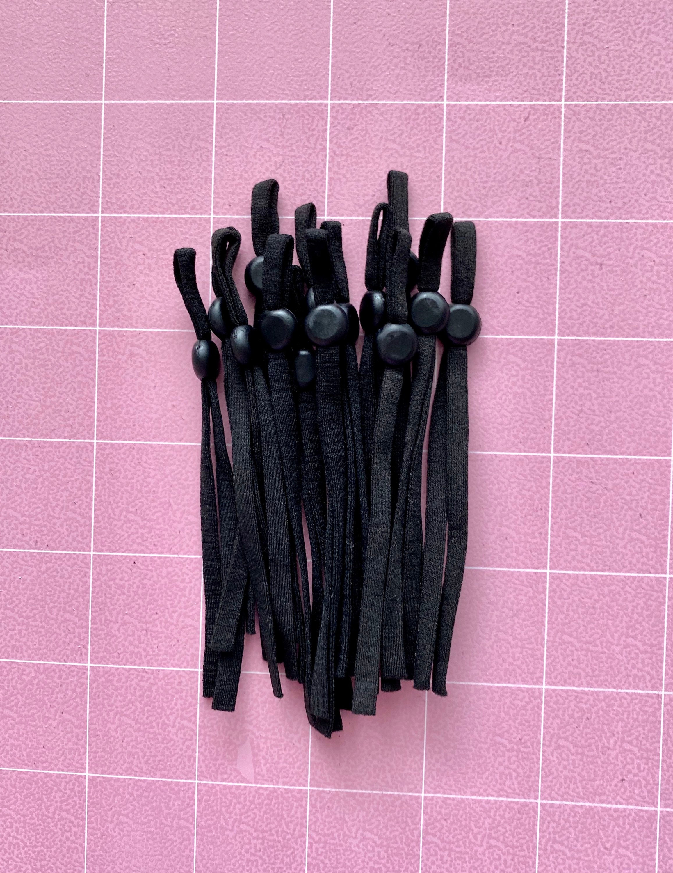 Soft Elastics With Adjuster for Face Masks, Elastic With Stoppers ...