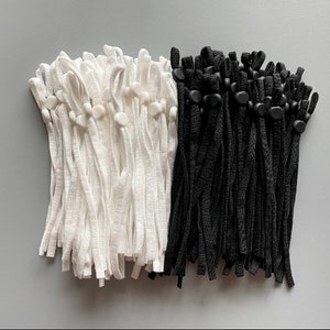 5 Long Soft Elastic With Stoppers , Elastic With Adjuster , Adjustable ...