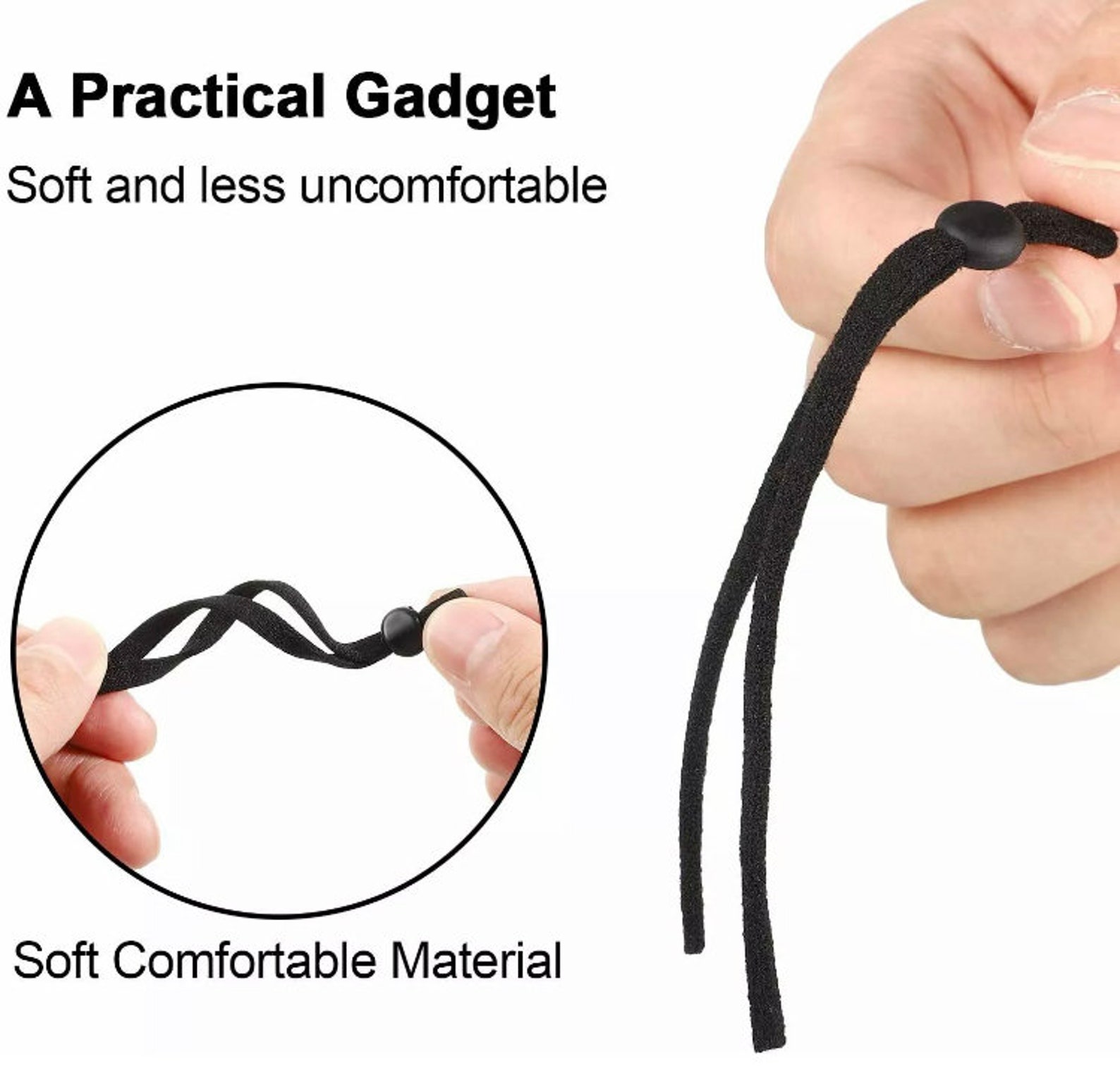 5 Long Soft Elastic With Stoppers Elastic With Adjuster - Etsy