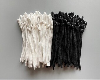 5 Long Soft Elastic With Stoppers , Elastic With Adjuster , Adjustable ...