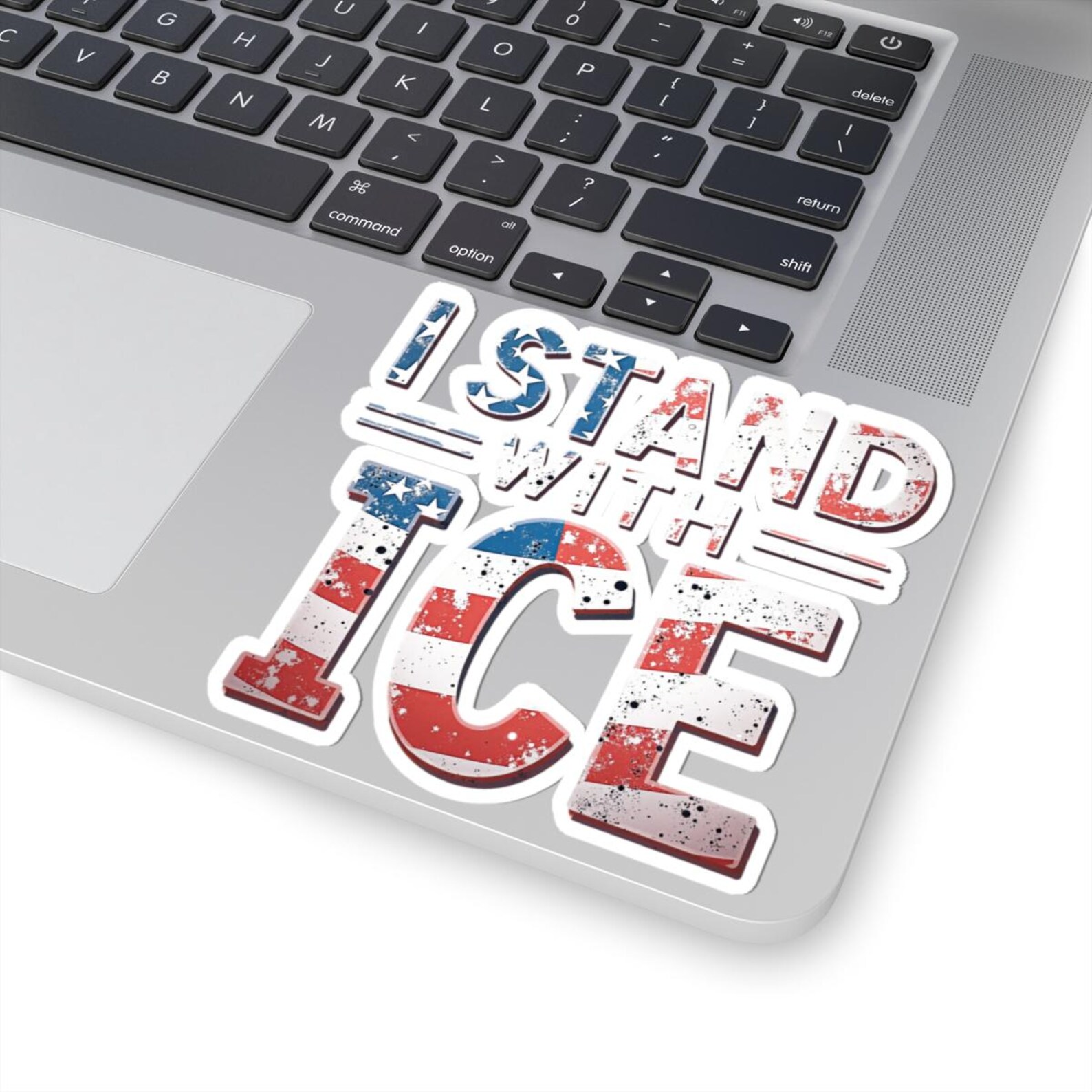I Stand With ICE Patriotic Sticker USA Flag Support Decal - Etsy