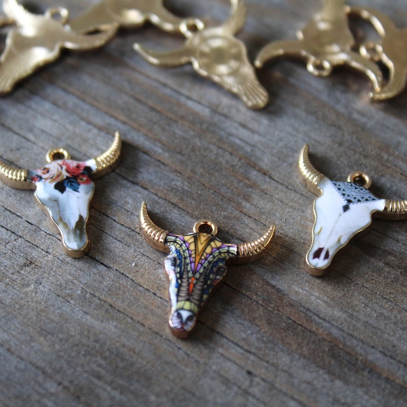 Skull Necklace Charms - Etsy