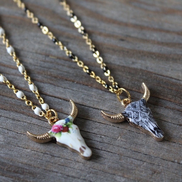 Bull Skull Chain - Etsy