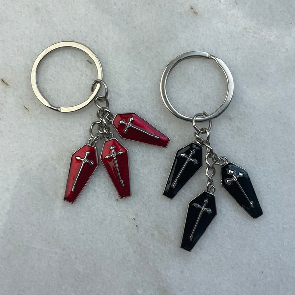 Cross Goth Keychain - Etsy