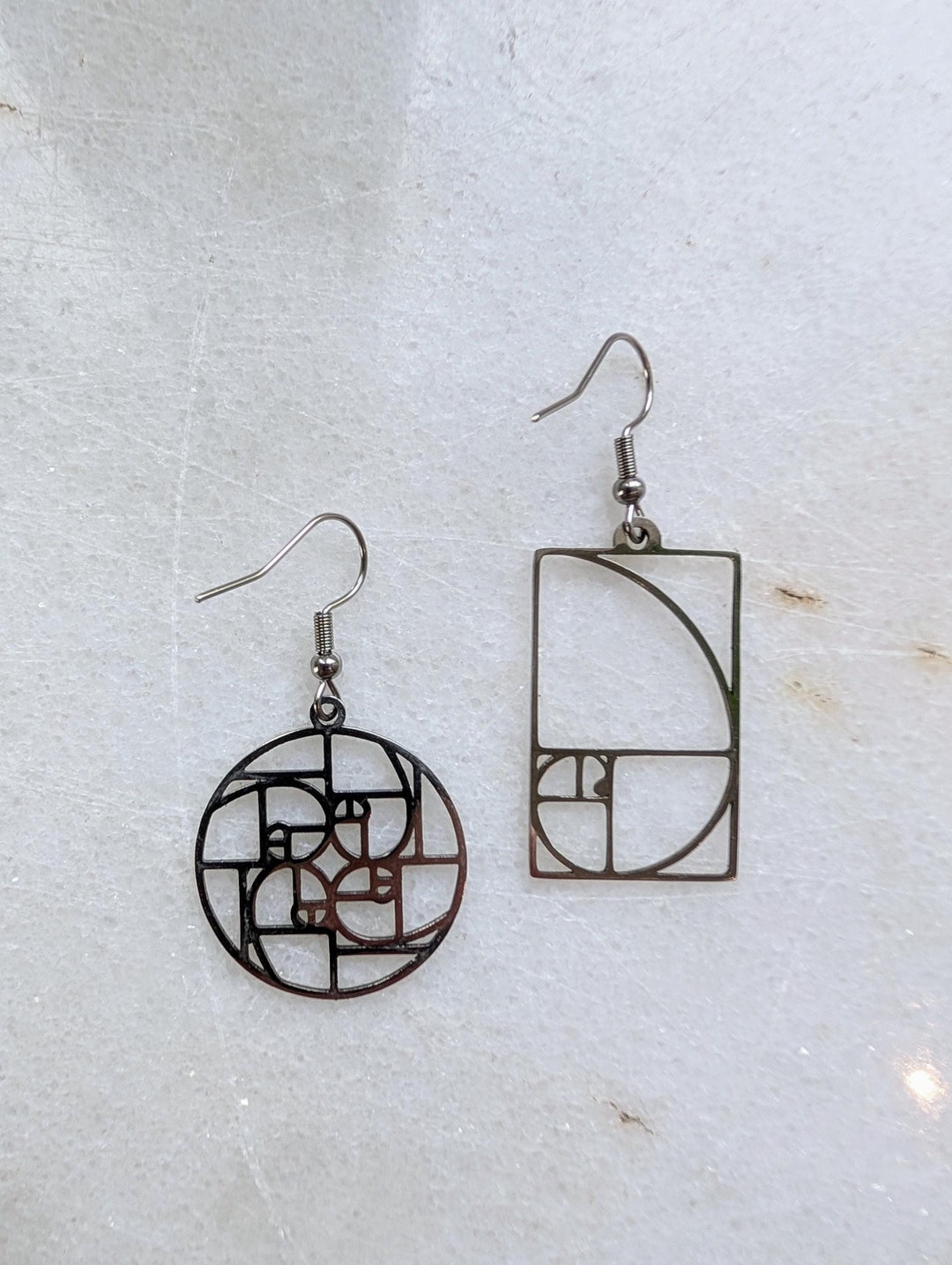 Fibonacci Spiral Math Earrings, Geometry Science Student Teacher Gift ...