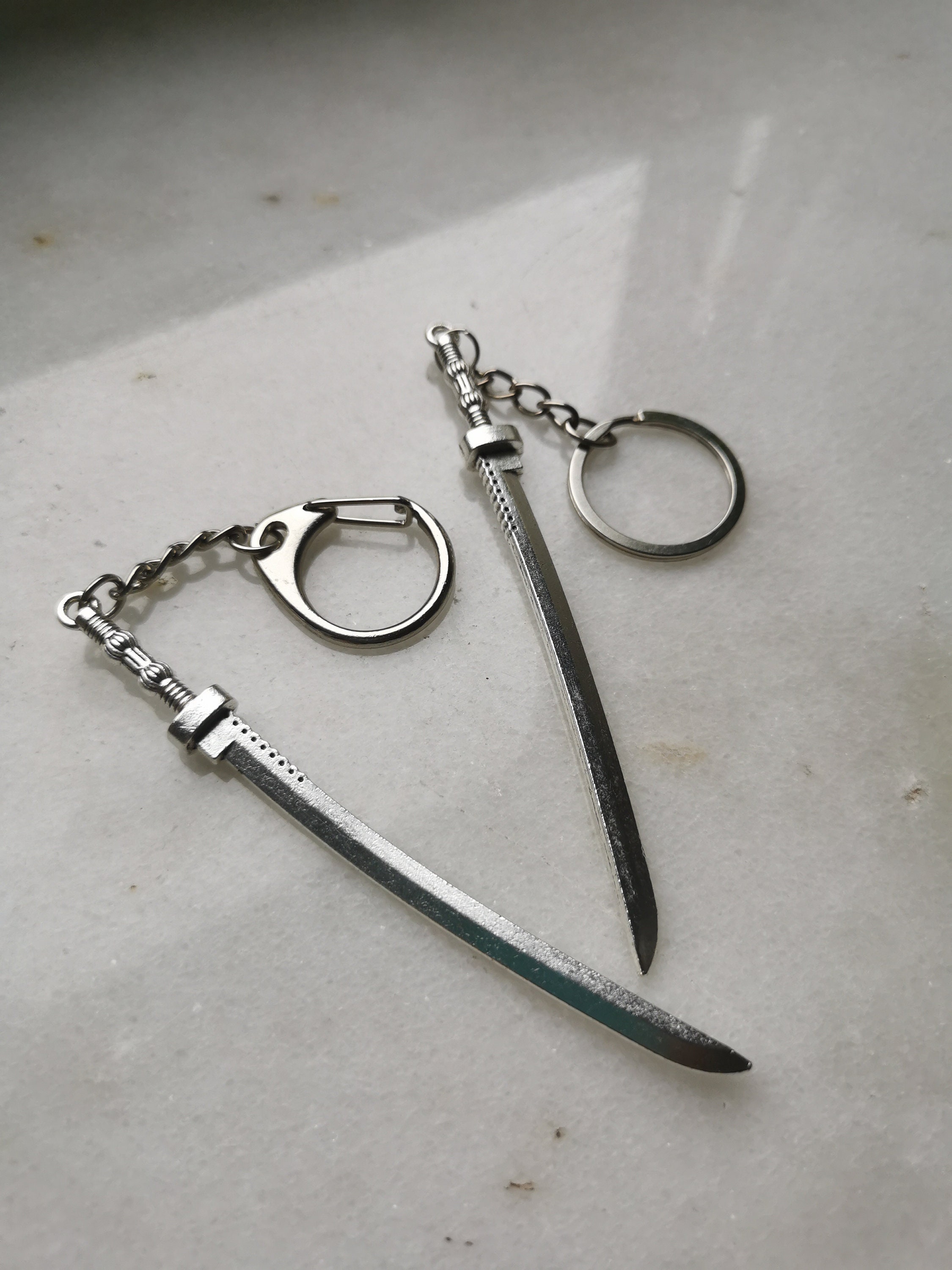 Anime Sword Katana Keychain, Mini Japanese Samurai Manga Keyring ...