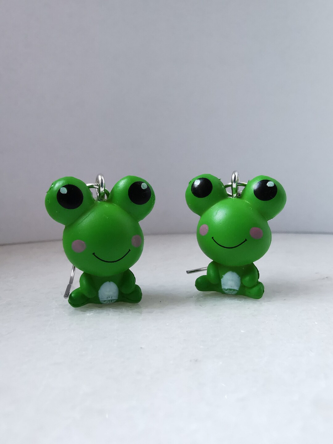 Frog Earrings, Green Kidcore Froggy Style Drop Earrings, Cute Cartoon ...