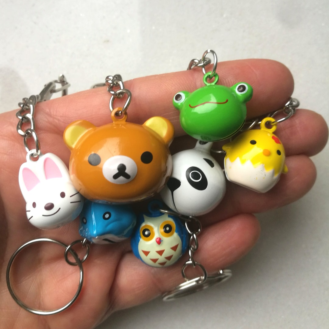 Anime Japanese Keychain, Kawaii Animal Rabbit Panda Frog Teddy Bear Owl ...