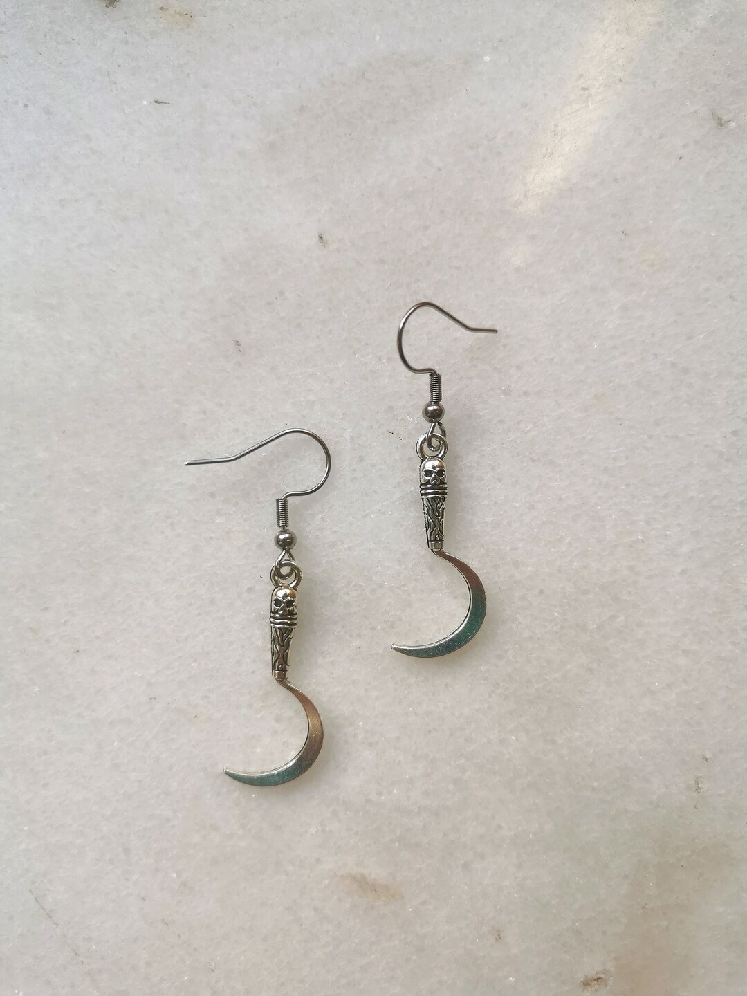 Sickle Scythe Earrings, Ninja Weapon Combat Costume, Grim Reaper Magic ...