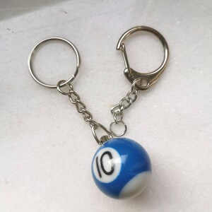 Pool Ball 8 Ball Keychain, Lucky Bag Purse Charm, Magic Keyring, Solids ...