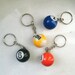 Pool Ball 8 Ball Keychain, Lucky Bag Purse Charm, Magic Keyring, Solids ...