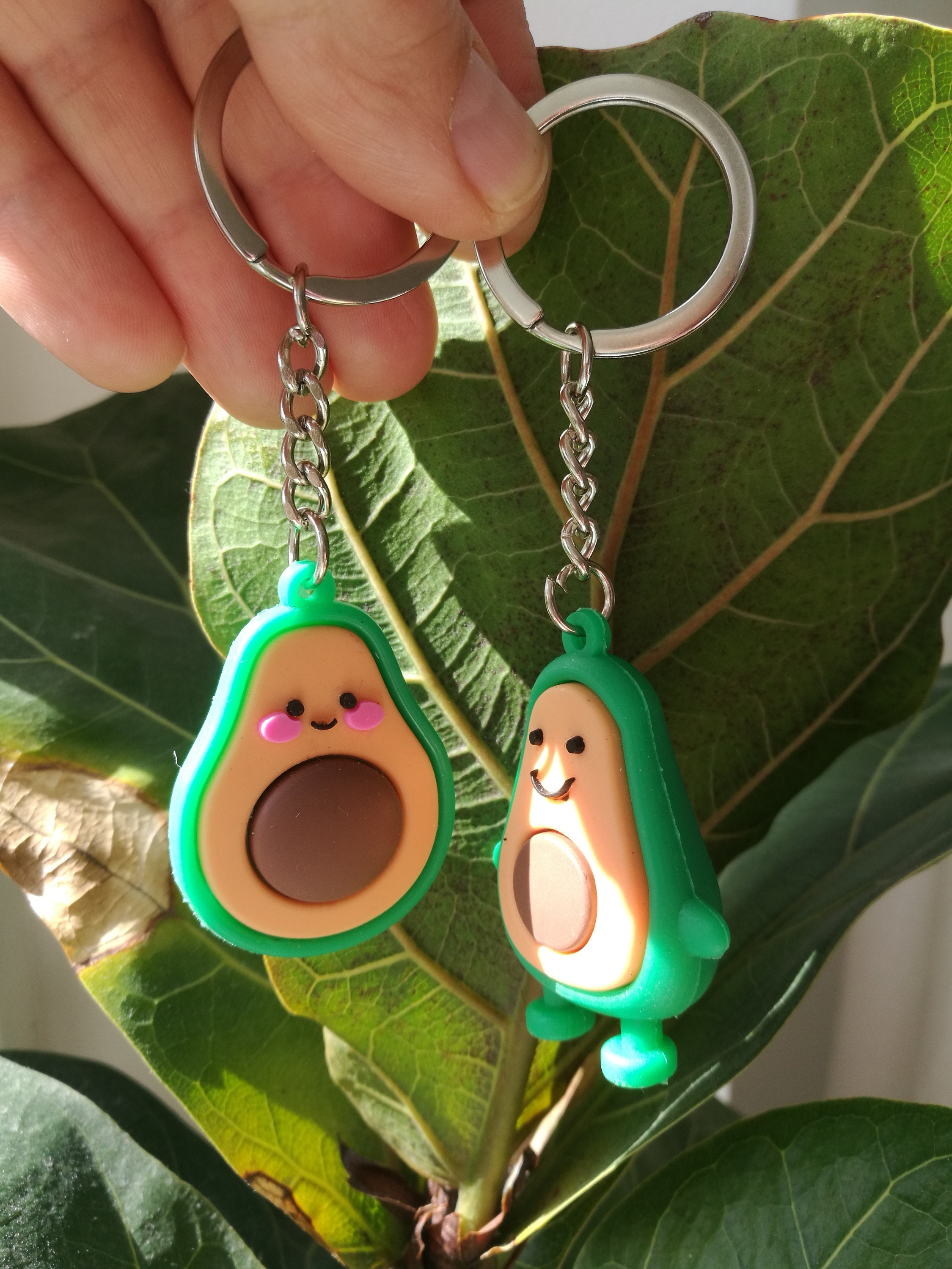 Avocado keychain mexican food keyring holy guacamole gift | Etsy