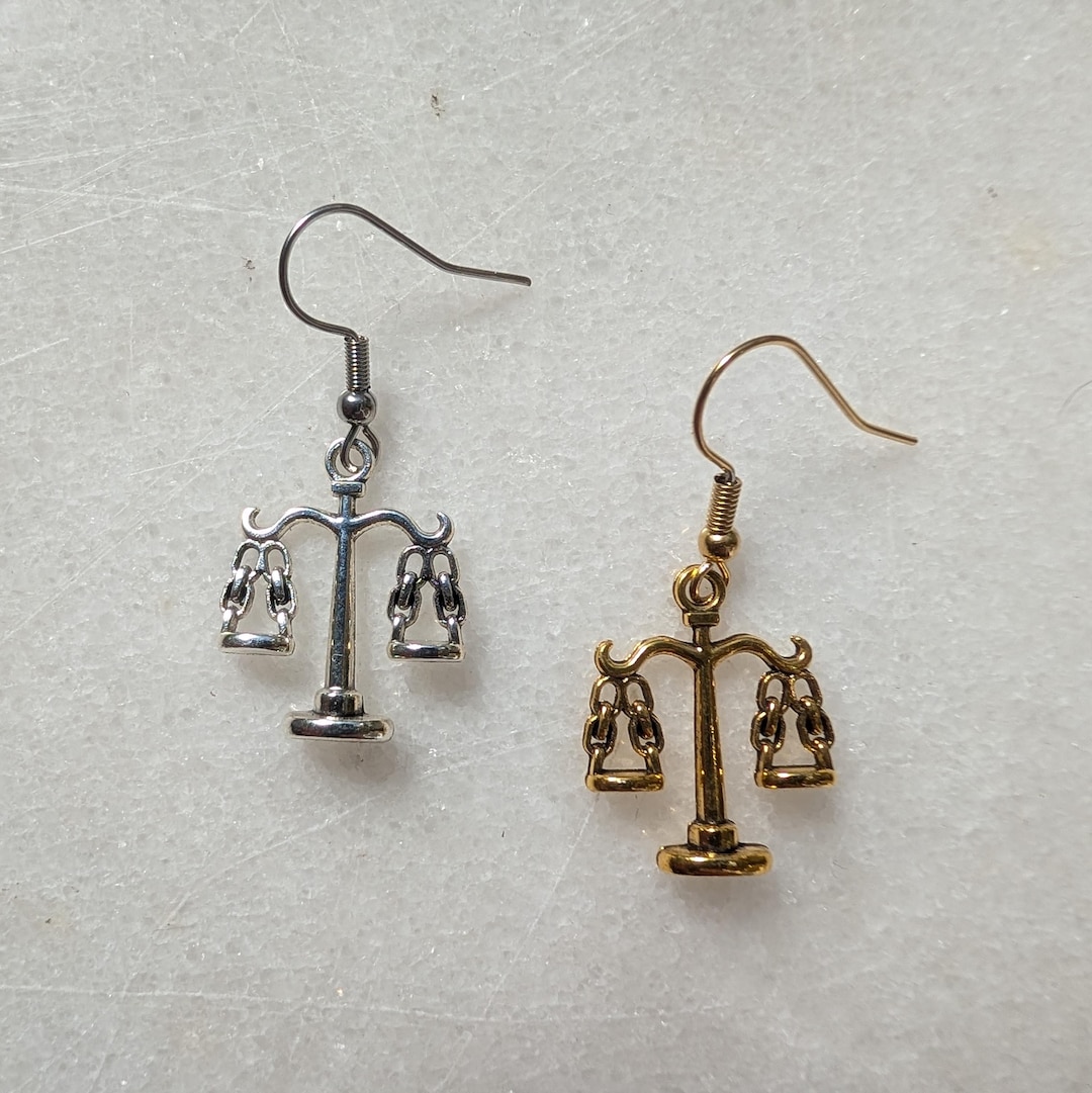 Temida Scales Earrings, Symbol of Justice, Law Student Gift, Legal ...