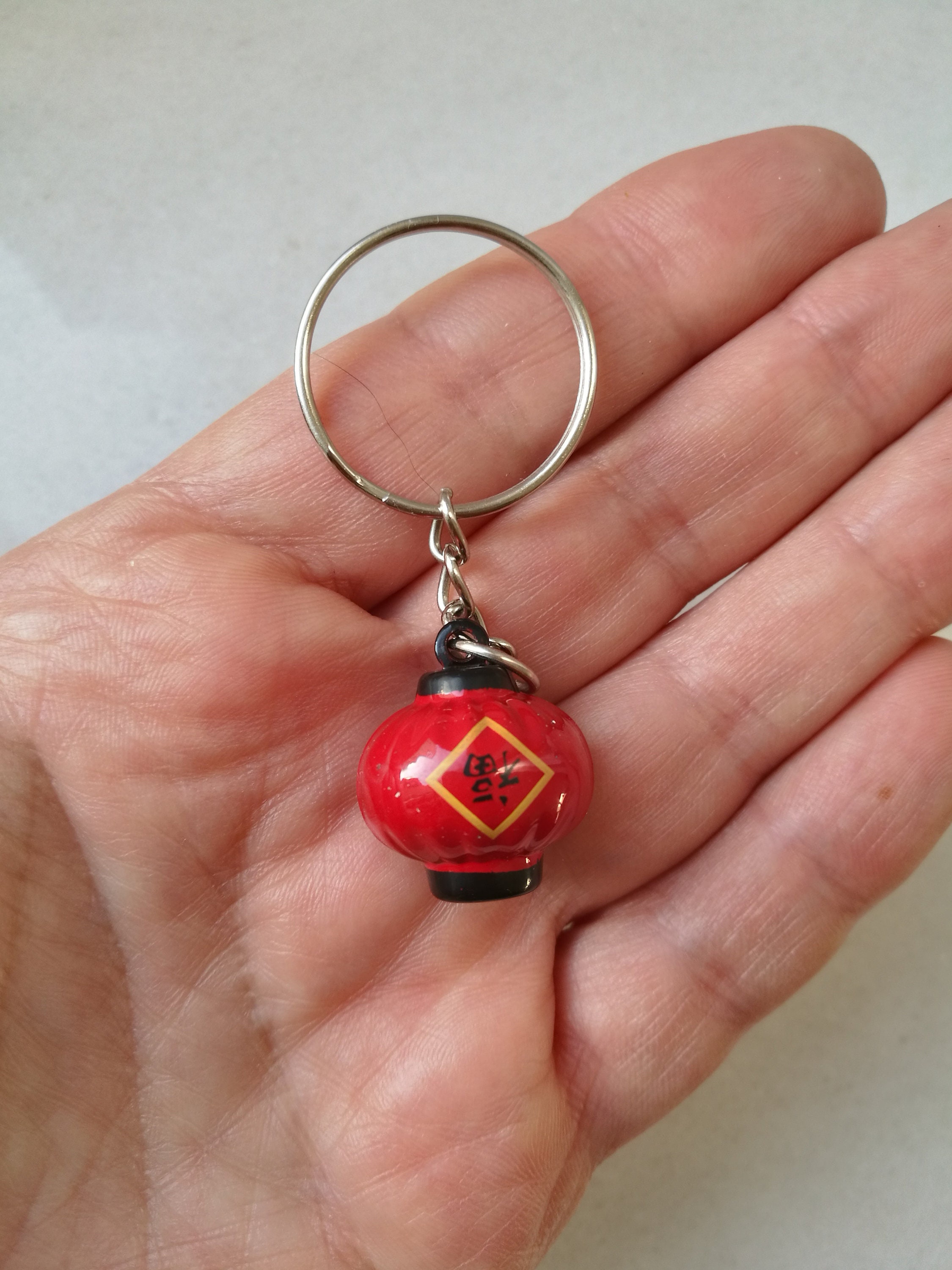 Chinese Lucky Lantern Keychain Fun Red Paper Lantern Keyring - Etsy UK