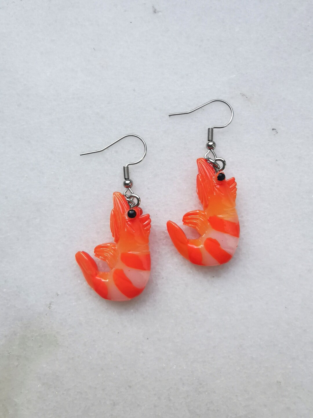 Shrimp Prawn Earrings, Crevette Lobster Seafood Sushi Charm, Ocean ...