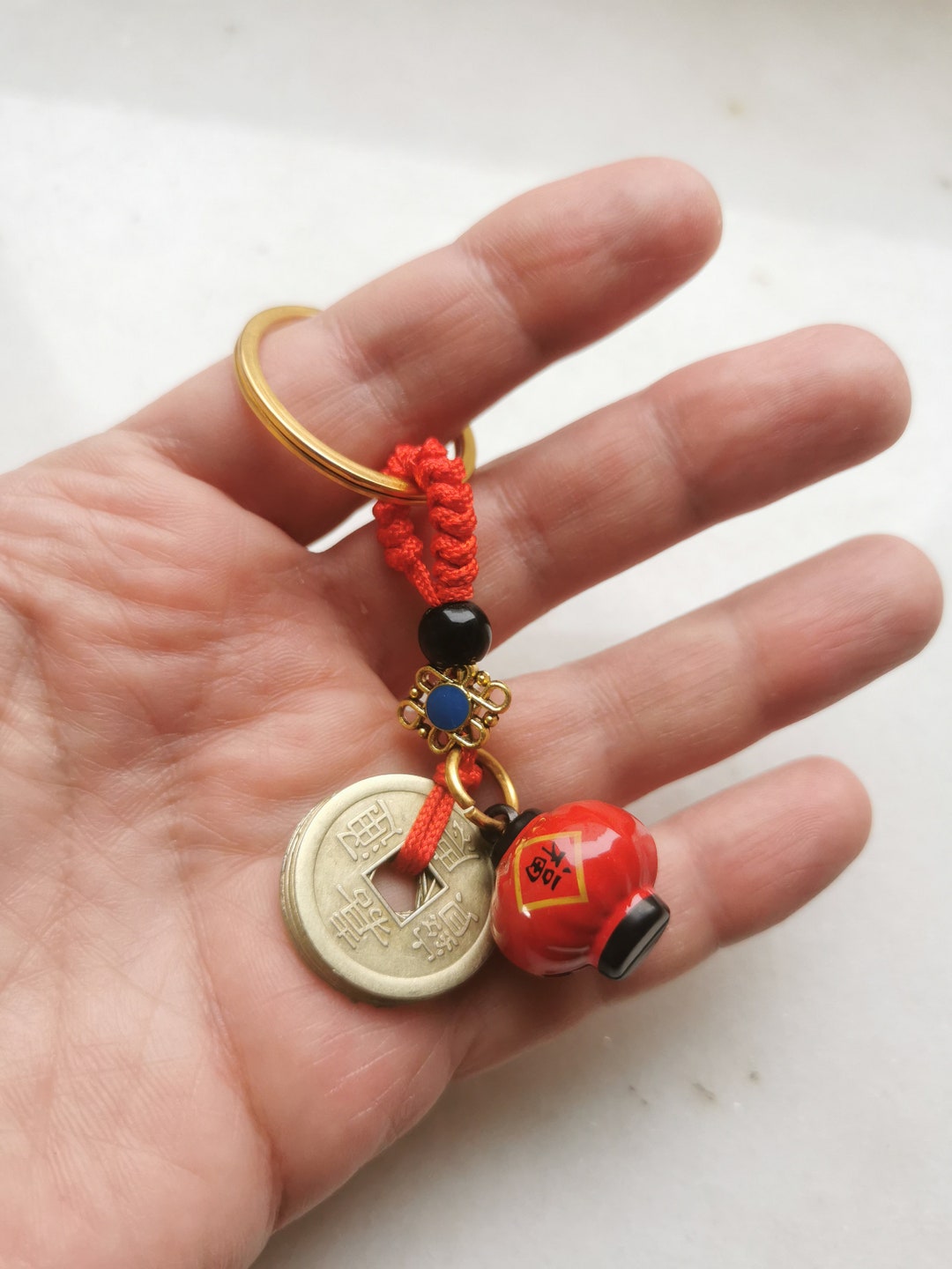 Chinese Lucky Lantern Keychain, Fun Red Paper Lantern Keyring, Good ...