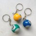 Pool Ball 8 Ball Keychain, Lucky Bag Purse Charm, Magic Keyring, Solids ...