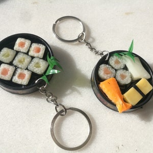 Kawaii Sushi Keychain, Japanese Food Keychain, Miniature Fake Food Fun ...