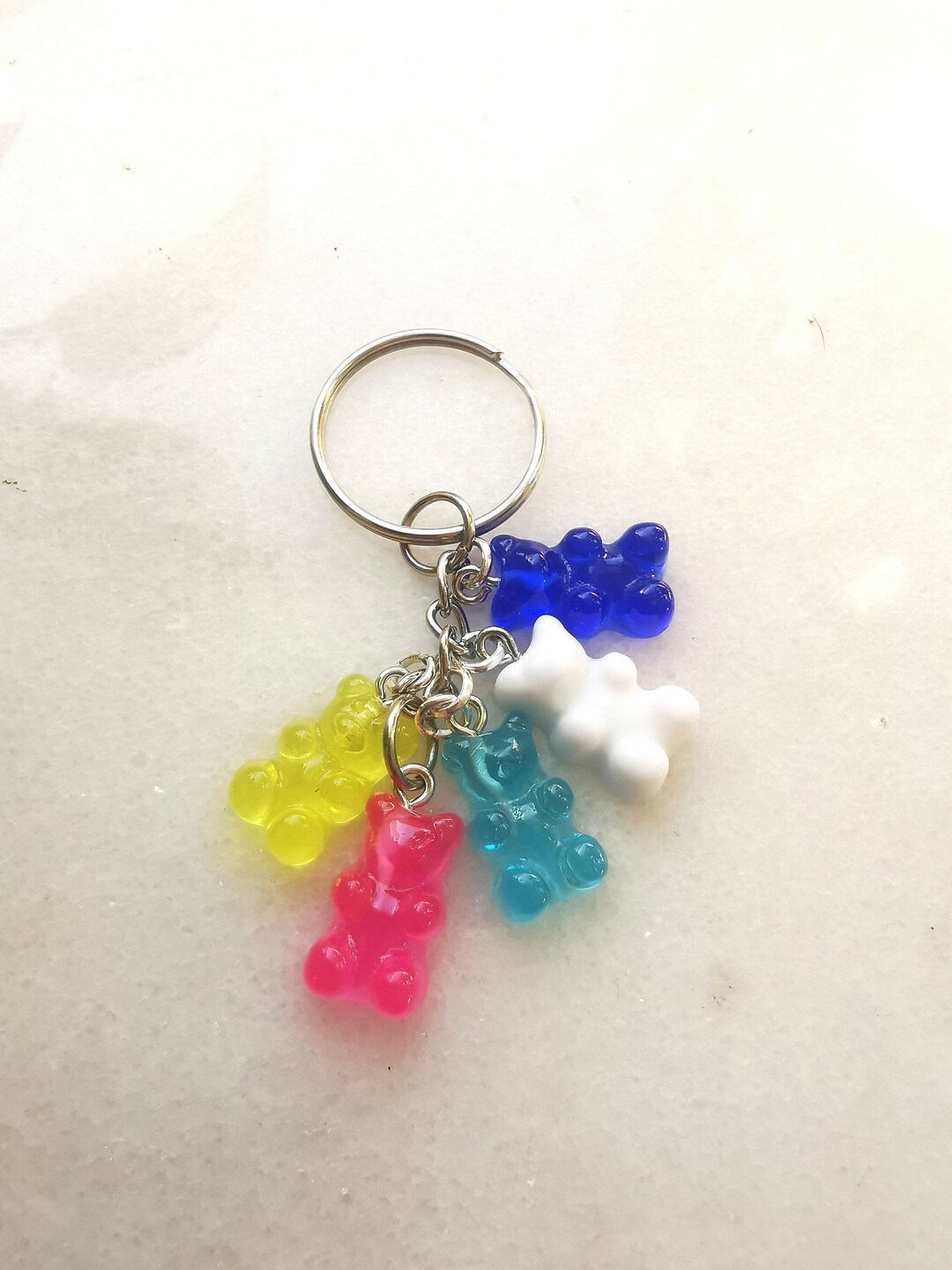 Gummy Bear Keychain, Candy Car Bag Keyring, Kid Fun Small Teddy Bear ...