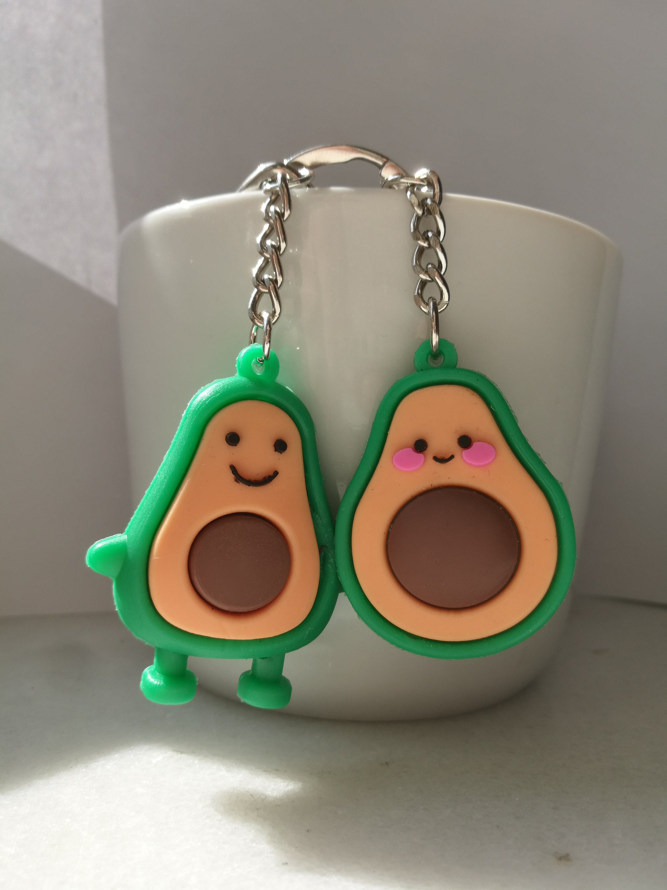 Avocado keychain mexican food keyring holy guacamole gift | Etsy