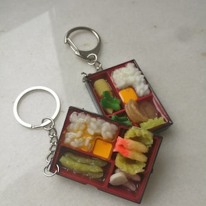 Bento Box Sushi Japan Keychain, Realistic Kawaii Food Cute Keyring ...