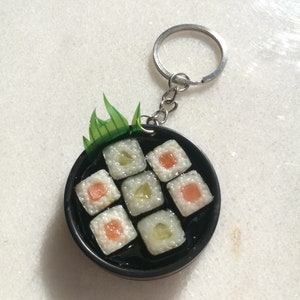 Kawaii Sushi Keychain, Japanese Food Keychain, Miniature Fake Food Fun ...