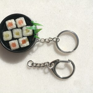 Kawaii Sushi Keychain, Japanese Food Keychain, Miniature Fake Food Fun ...