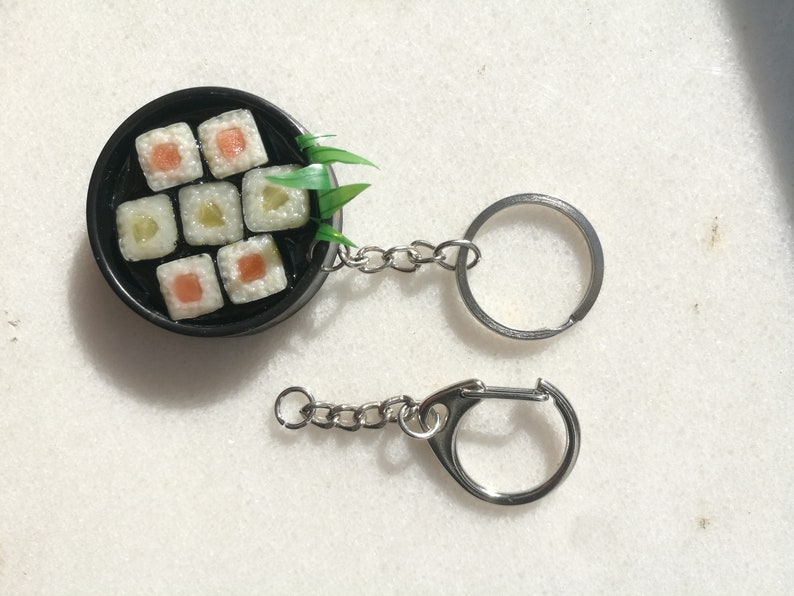 Kawaii Sushi Keychain, Japanese Food Keychain, Miniature Fake Food Fun ...