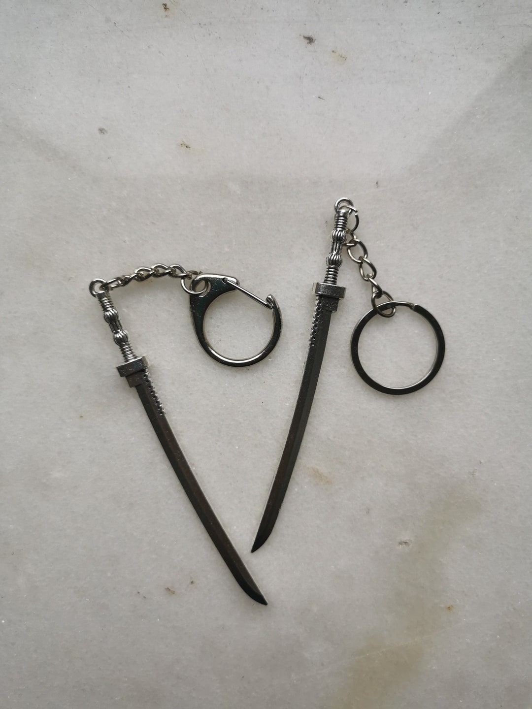 Anime Sword Katana Keychain, Mini Japanese Samurai Manga Keyring ...